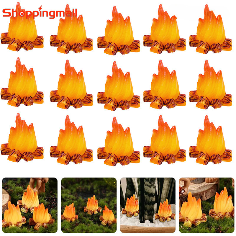 เรซิ่น Bonfire รุ่น Miniature ตกแต่ง Campfire ของเล่นประดิษฐ์ Bonfire ...