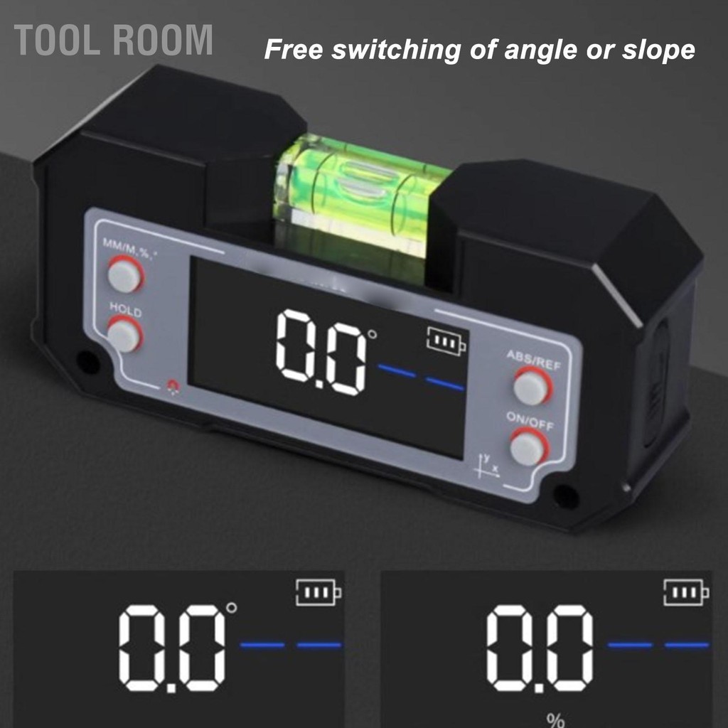 Tool Room Digital Angle Gauge Magnetic Leveler Level Finder Protractor ...