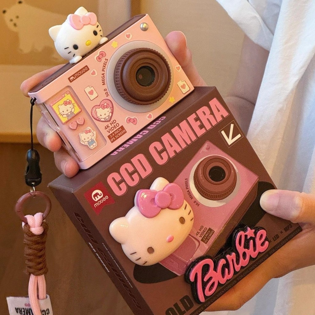 Pdd// Hello Kitty Digital Retro Camera HD Student Dual Photo Cute ...