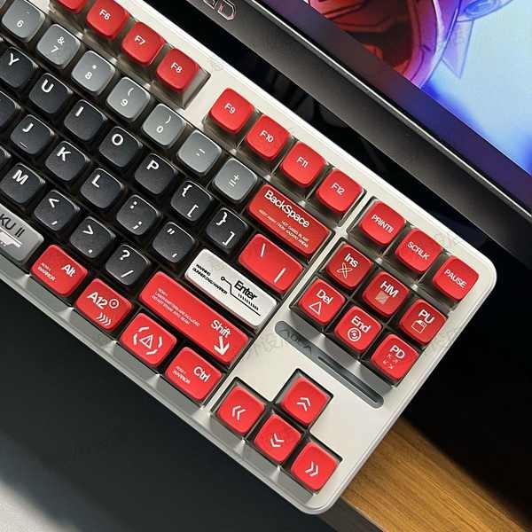 keycap Gundam Zaku Zaku Warrior Keycap ด้านข้างเจาะห้าด้านระเหิด MDA ...