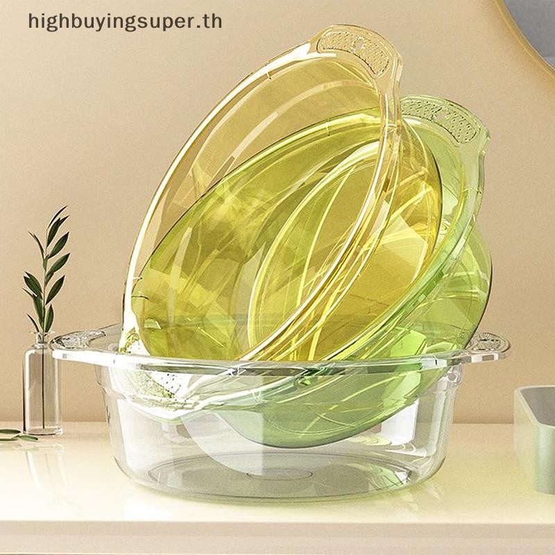 Hrth 1PCS โปร่งใสอ่างล้างหน้านักเรียนหอพักอ่างล้างหน้าแบบพกพาพลาสติก ...