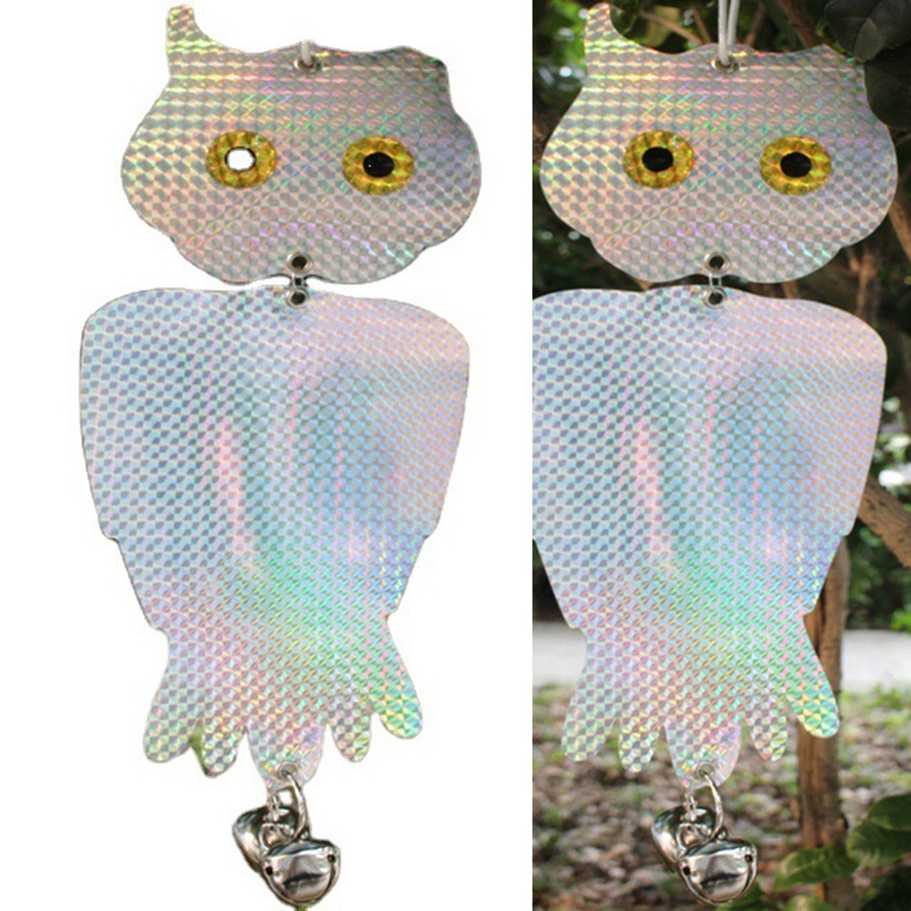 ⭐Whoops⭐นกฮูกนก Repeller สวนนกฮูก Chimes Bird Scarer กลางแจ้งแขวน Light ...