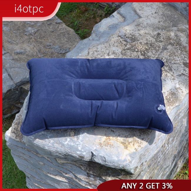 I4otpc กลางแจ้งแบบพกพา Inflatable หมอน Sleeping Gear พองบีบอัดพับเว้าลื่นออกแบบสําหรับ Travel ...