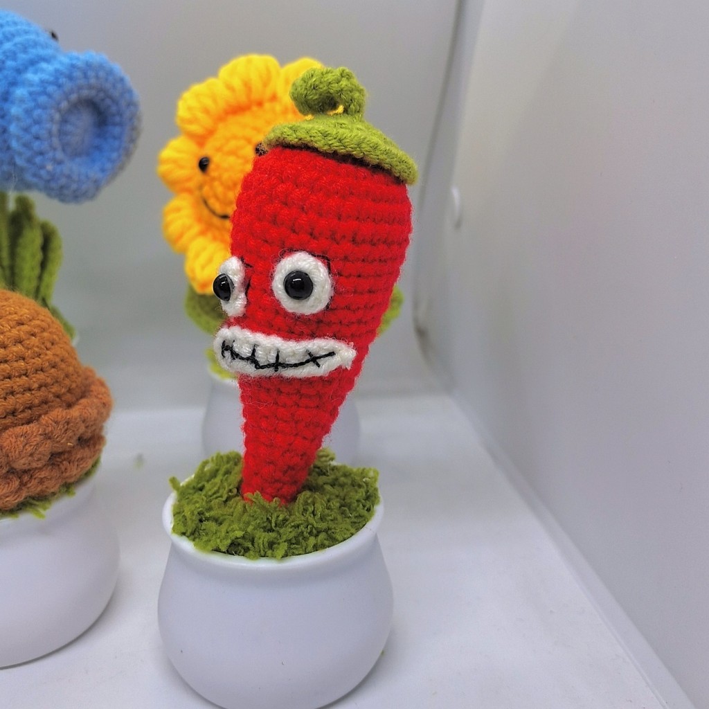 ตุ๊กตาโครเชต์ขนสัตว์ Plants vs. Zombies Sunflower Handmade Watermelon ...