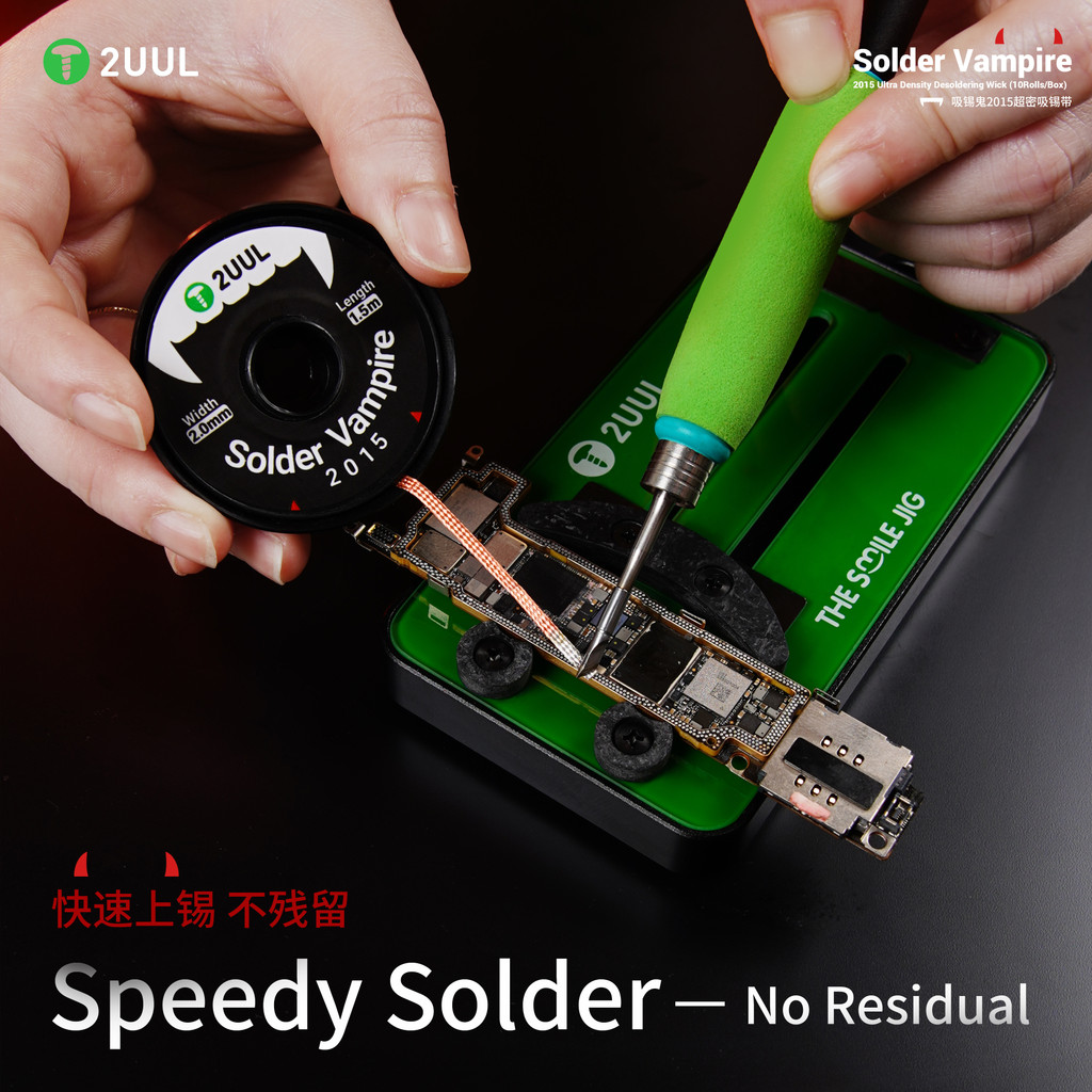 10 ม้วน/กล่อง 2UUL DW15 Desoldering Wire Braid 2.0 มม.Solder Wick Remover ดูดดีบุก PCB BGA ...