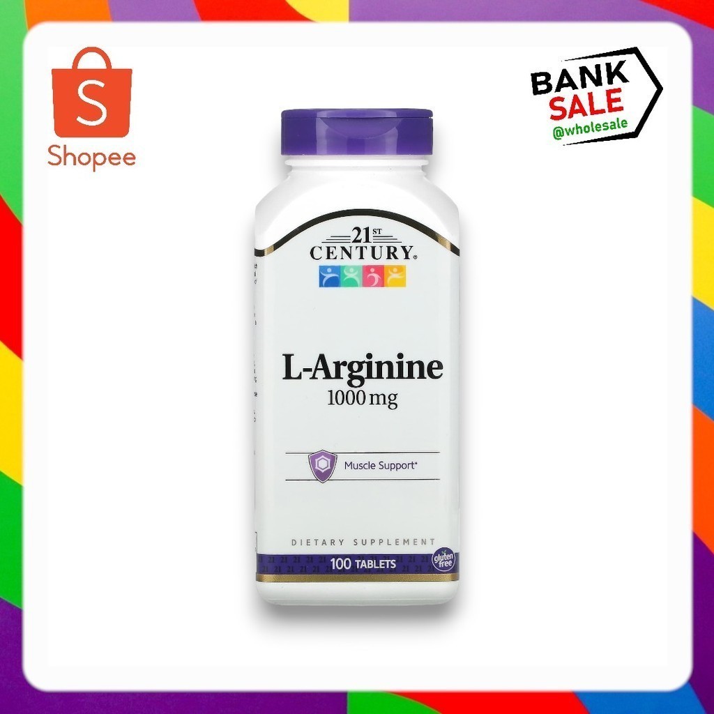 21st Century, L-Arginine, 1,000 mg, 100 Tablets | Shopee Thailand