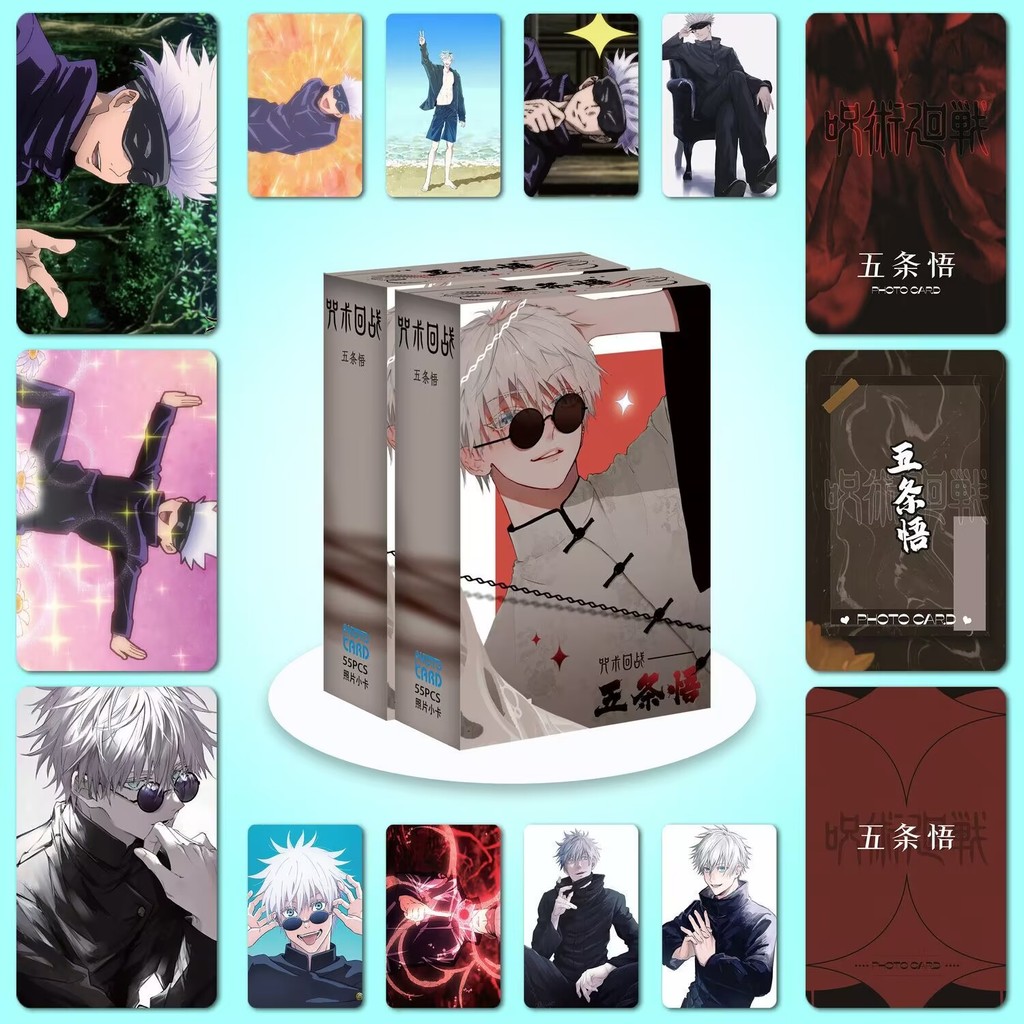 50-92pcs มังงะ Manhwa Jujutsu Kaisen เลเซอร์ Holographic Lomo การ์ด ...