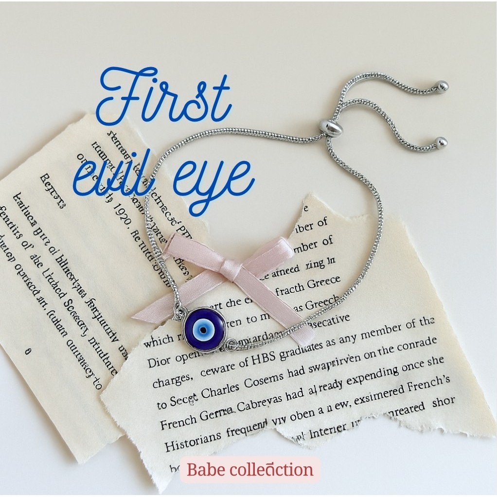 first evil eye bracelet สร้อยคอมือ ตาปีศาจ สายปรับได้ s61 | Shopee Thailand