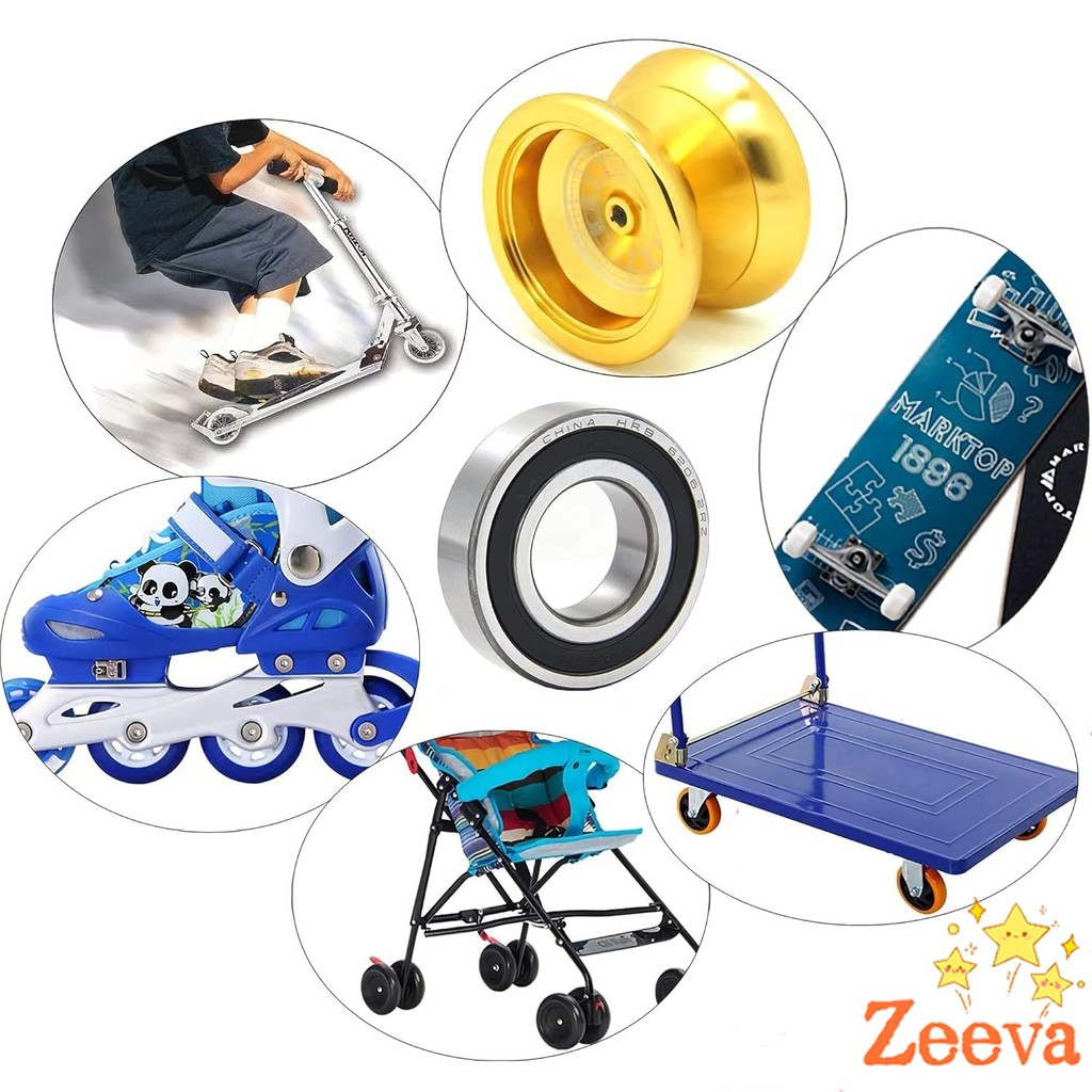 ZEEVA ตลับลูกปืนเม็ดกลม ฝายาง DEEP GROOVE BALL BEARINGS | Shopee Thailand