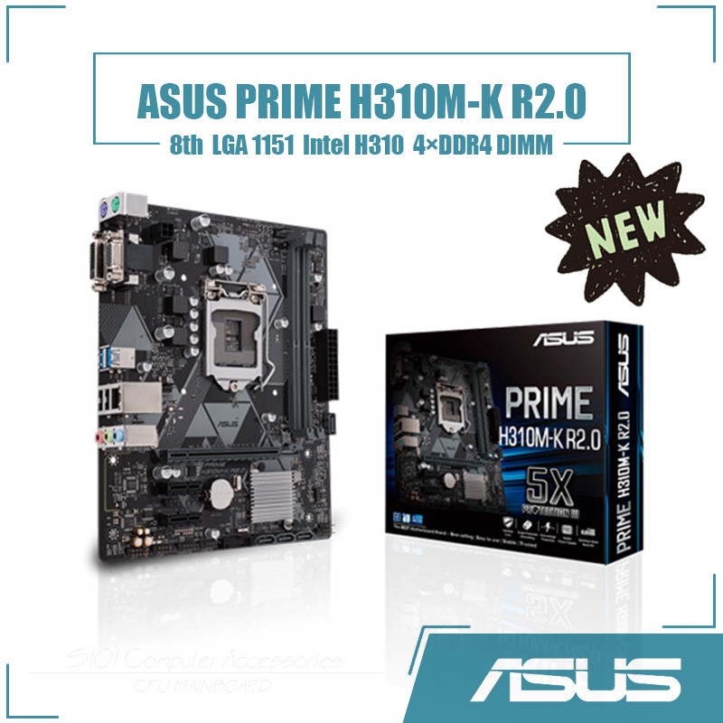 [ใหม่] Asus PRIME H310M-K R2.0 เมนบอร์ด 2xDDR4 DIMM LGA 1151 Intel H310 Micro ATX 32GB 8th Core ...