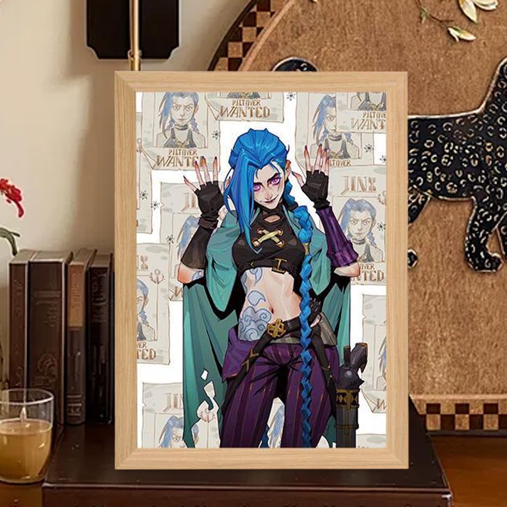 Arcane: Season 2 League of Legends ปืนใหญ่หลวม Jinx Light up ภาพวาด Led ...