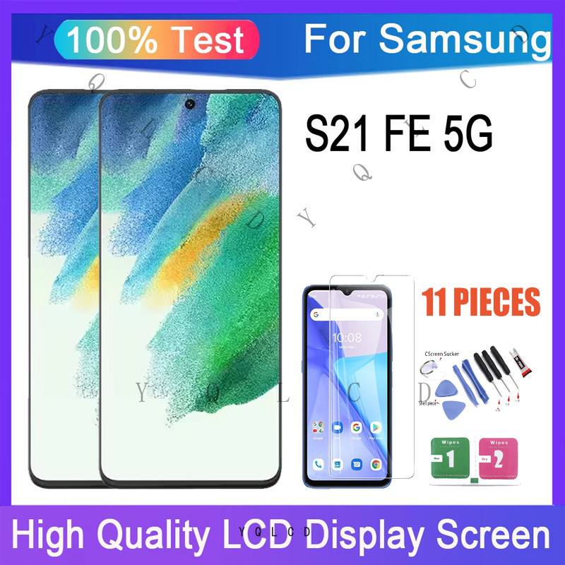 Original AMOLED Samsung Galaxy S21 FE 5G จอแสดงผล LCD หน้าจอสัมผัสพร้อม ...