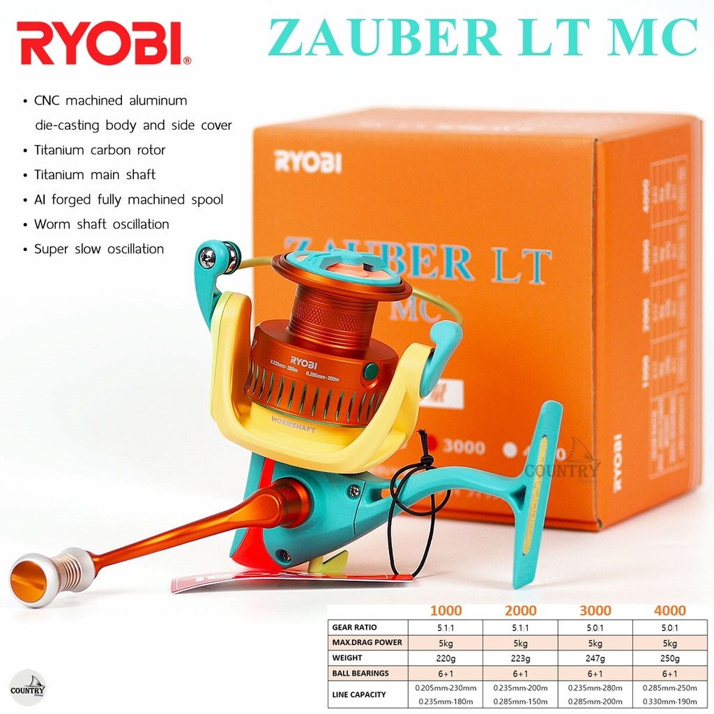 รอกตกปลา RYOBI ZAUBER LT MC | Shopee Thailand
