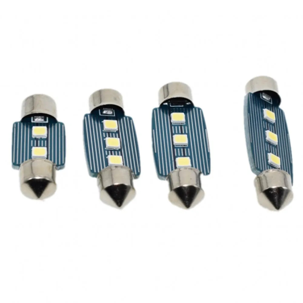 2pcs Festoon 31 มม.36 มม.39 มม.41 มม.C5W C10W 3030 สีขาว LED CANBUS ข้อผิดพลาดฟรีภายในรถอ่านป้าย ...