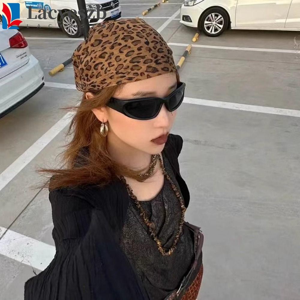 LACYESZB เสือดาวพิมพ์ Turban, แถบคาดศีรษะ Y2k พิมพ์ Headscarf, Retro ...