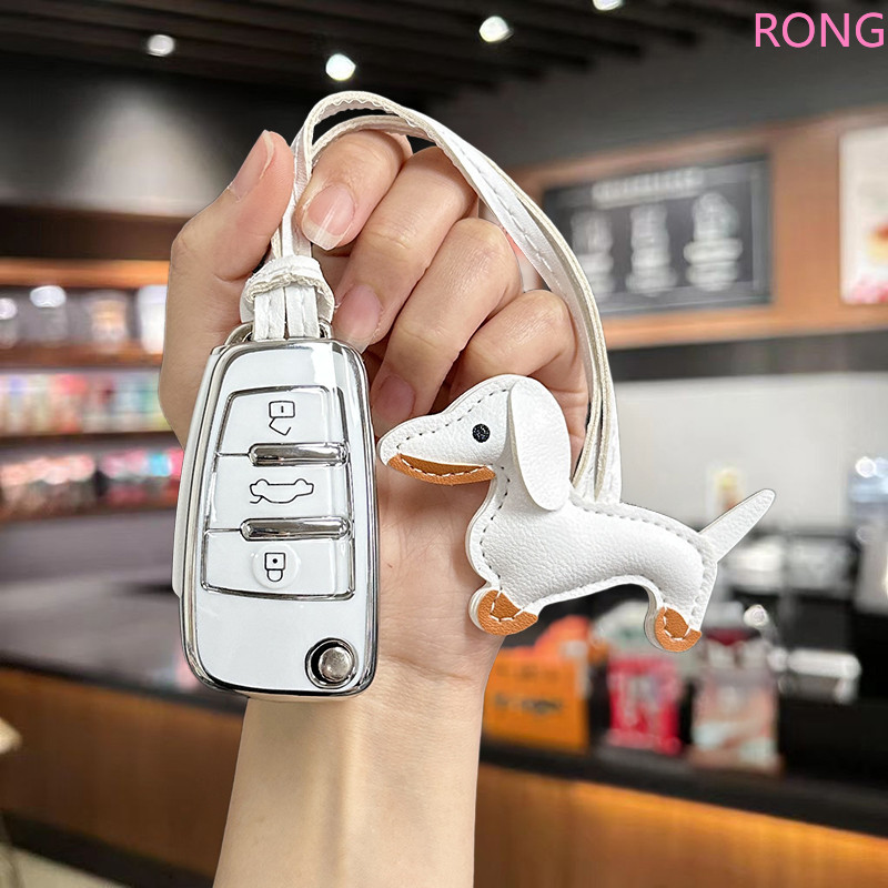 Key Fob ฝาครอบใช้งานร่วมกับ Audi Q2 Q3 Q5 Q7 Q8 SQ5 TT RS3 RS6 A1 A3 8P ...