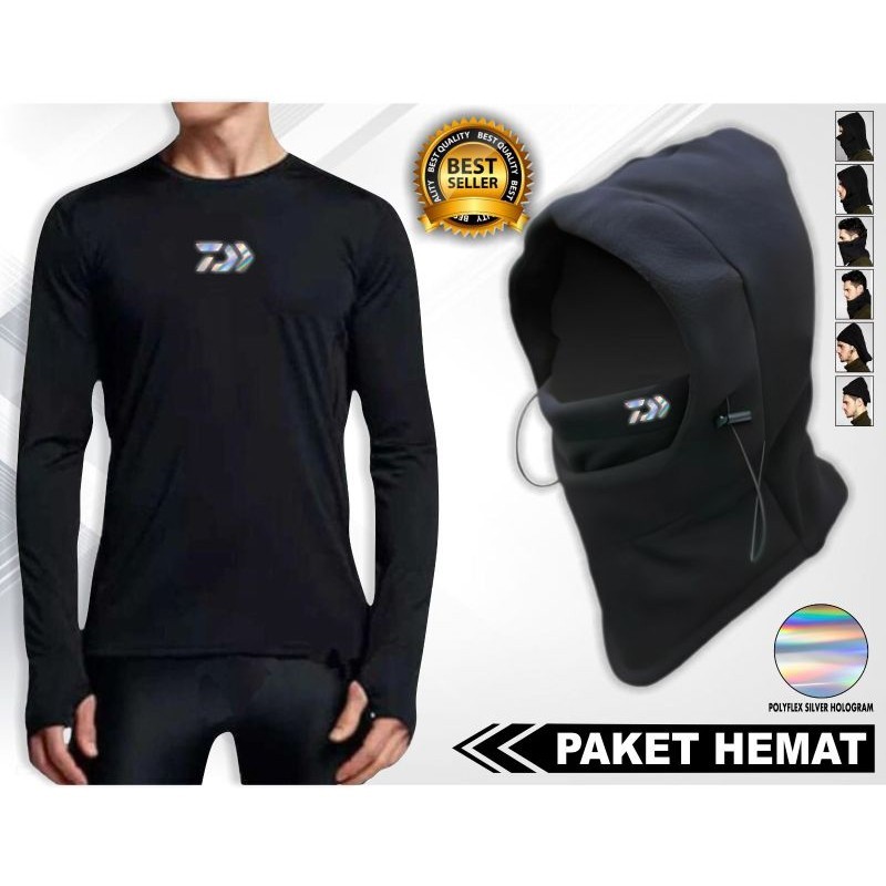 เสื้อตกปลาแขนยาว Baselayer ข้อมือตกปลาตกปลา Buff Fishing Mask Fishing ...