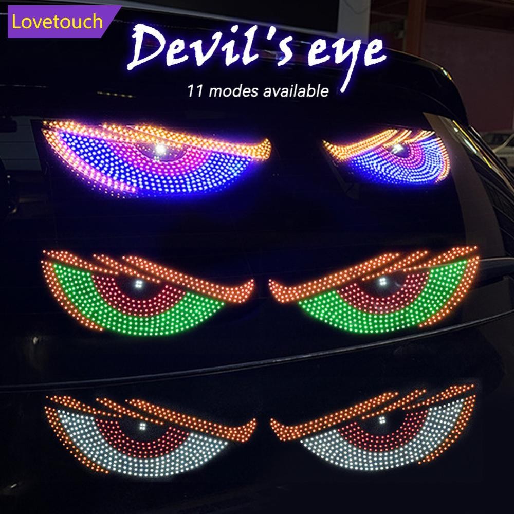 LOVETOUCH 2 ชิ้นอัพเกรดรถ LED Devils Eye ไฟตกแต่งไฟเตือนด้านหลัง Red ...