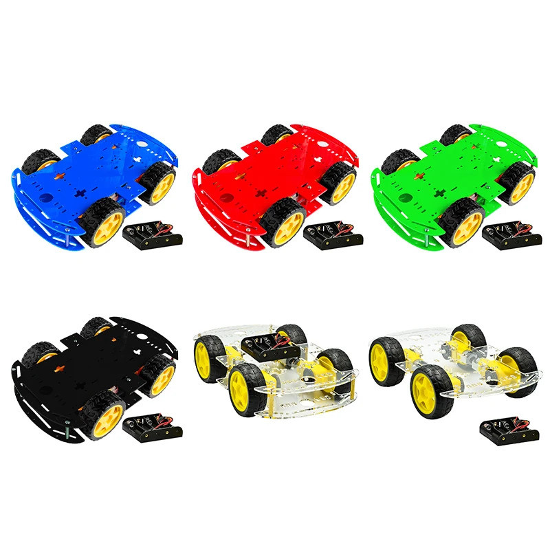 for Arduino 5 colors Smart Car Kit 4WD Smart Robot Car Chassis Kits Car ...
