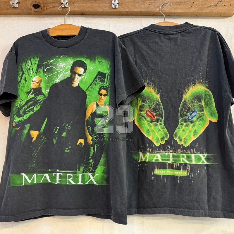[ 23 ] MATRIX 1999 Legendary Movie Bio Washed tag Bootleg แท้ เสื้อหนัง ...