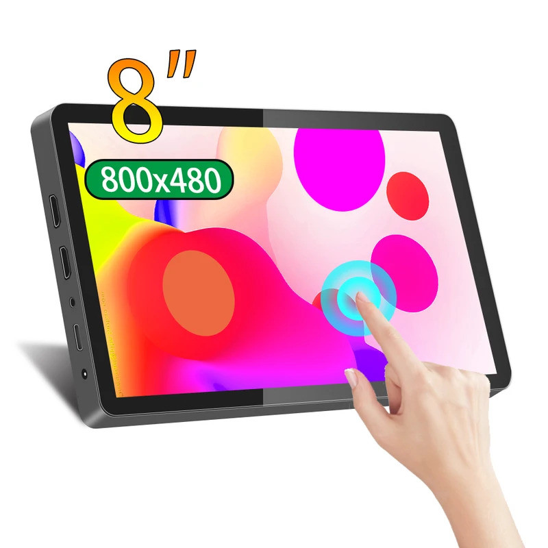 8นิ้ว MINI Touchscreen 800x480จอภาพแบบพกพา TFT แผง60Hz LCD HD dispaly ...