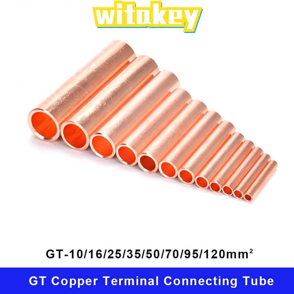 WITAKEY 1 ชิ้นลวดจมูก Terminal Crimp, GT-10/16/25/35/50/70/95/120mm2 Lug Ferrule GT ทองแดง ...