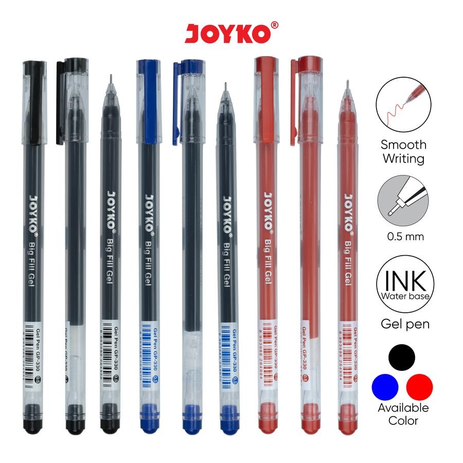 JOYKO GP-330 Big Fill Tip 0.5 มม. ปากกาเจล JOYKO Ball Pen DOZEN (12 ...