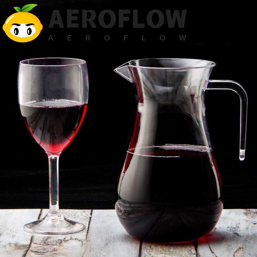 Aeroflow ขวดเหล้าไวน์อะคริลิค, โปร่งใสพร้อมเครื่องจ่ายไวน์ Sacle, ถ้วย ...