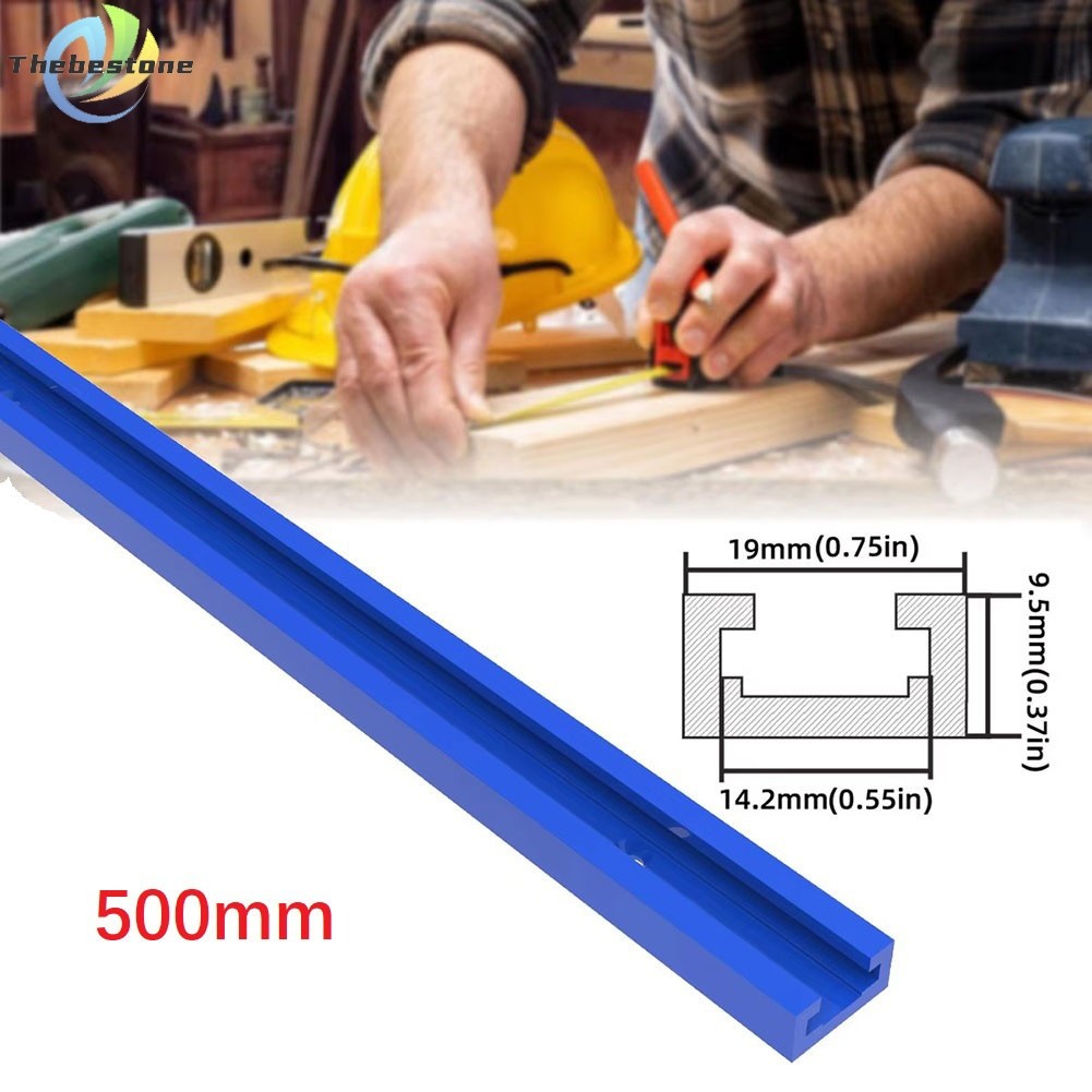[Thebest] 500 มม. สีฟ้า Double-Cut T-Track T-Slot Miter Track ...