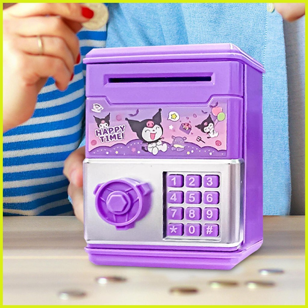 Kids ATM Electronic Kids Bank พร้อมรหัสผ่านล็อคเหรียญขนาดใหญ่นับ Bank ...