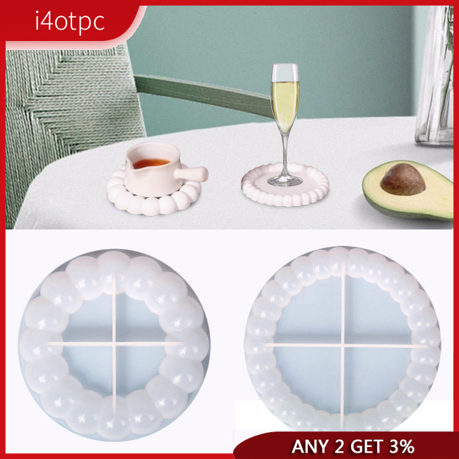 I4otpc 2pcs รอบแม่พิมพ์ซิลิโคน Tearproof 2 ขนาด Modern Simple Moulds สําหรับหล่อเรซินซีเมนต์ ...