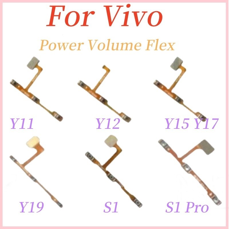On OFF ปุ่มปรับระดับเสียง flex สําหรับ Vivo Y11 Y12 Y15 Y17 Y19 Y20 ...