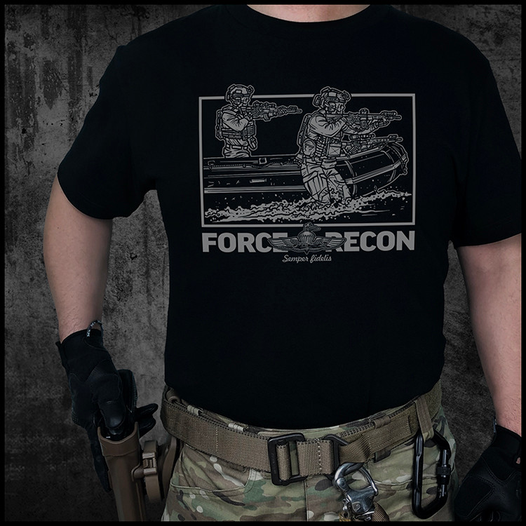 ใหม่ USMC Marine force recon พิเศษ FR รีไซเคิลกลยุทธ์ทหารพัดลมพิมพ์ผ้า ...