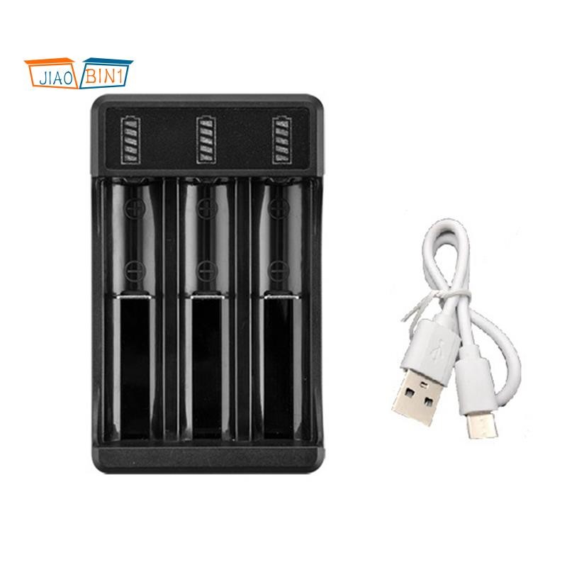 18650 Fast Charger พร้อมสาย Type-C สําหรับ 14500 26650 18650 แบตเตอรี่ ...