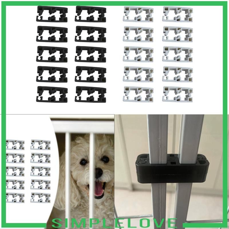 [เรียบง่าย] 10 ชิ้นที่หนีบรั้วสัตว์เลี้ยง Playpen Lock Clamp ตัวเชื่อม ...