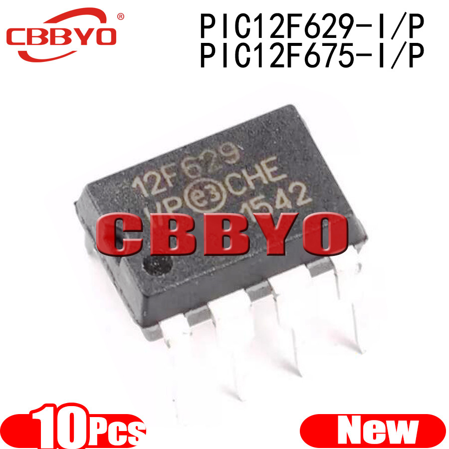10pcs ยี่ห้อใหม่ PIC12F629-I/P PIC12F675-I/P PIC12F629 PIC12F675 12F629 ...