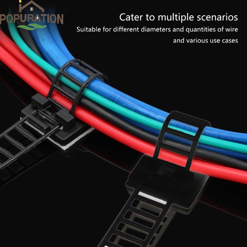 Pop 100 ชิ้นสายผูกสายไฟ Clamp ปรับไนลอนสายสายผูกลวด Clamps | Shopee ...