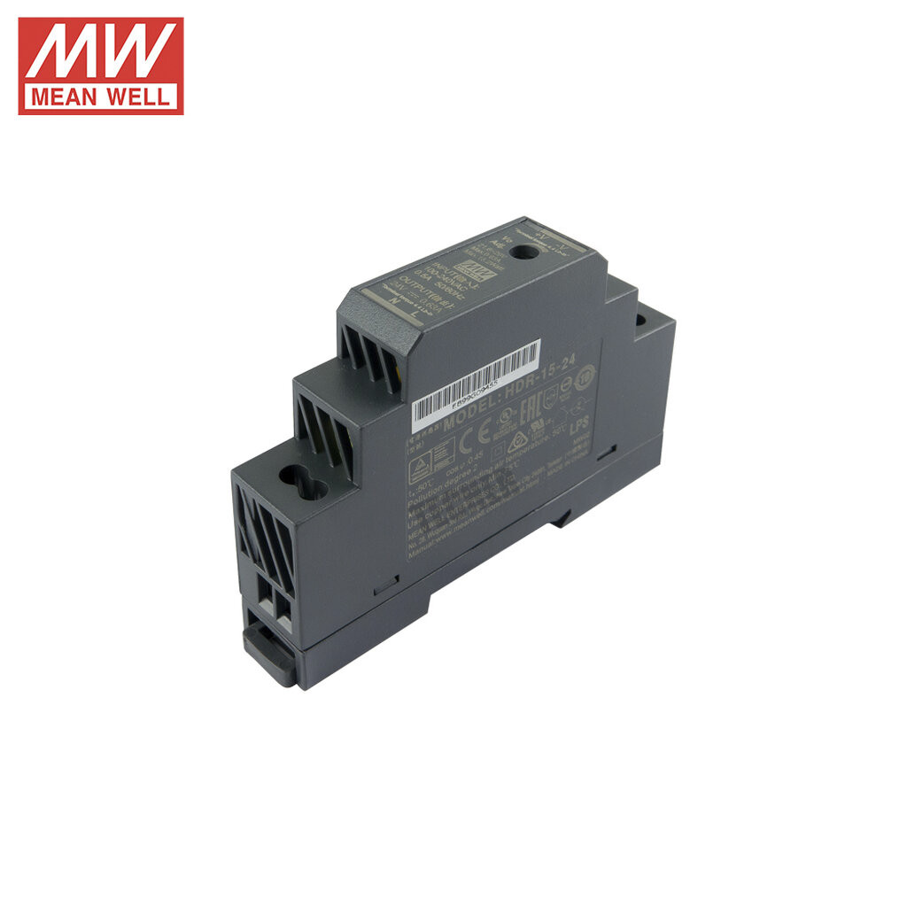 HDR-15-24 | MEAN WELL DIN Rail Switching Power Supply 24V 15.2W 0.63A รับประกัน 3 ปี ออกใบกำกับ ...