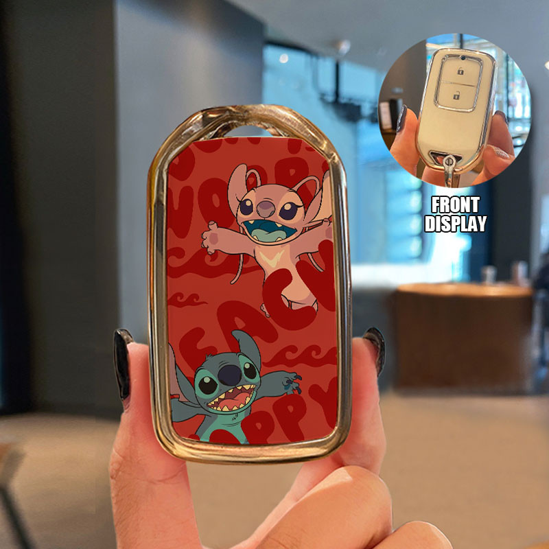 รถ Remote Key กรณี Shell Lilo Stitch เด็กสําหรับ Honda Grace IX Civic ...