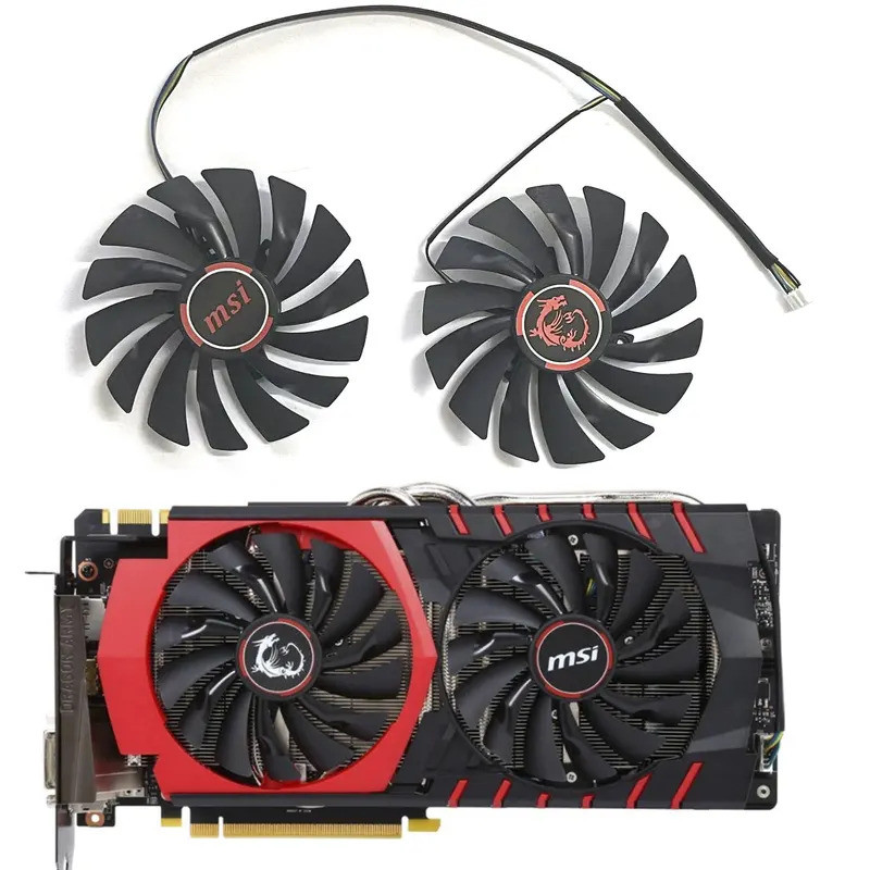 ใหม่ Pld10010s12hh Gtx970 980 GPU พัดลมสําหรับ MSI R9 R9 380 R7 GTX 980 ...