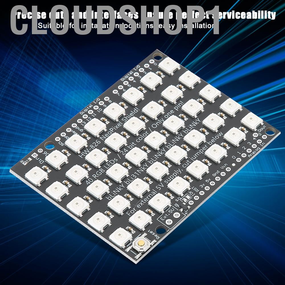 Cloudshop1 HW-826 40Digit WS2812B 5050 RGB LED บอร์ดพัฒนาพร้อม Colo ในตัว | Shopee Thailand
