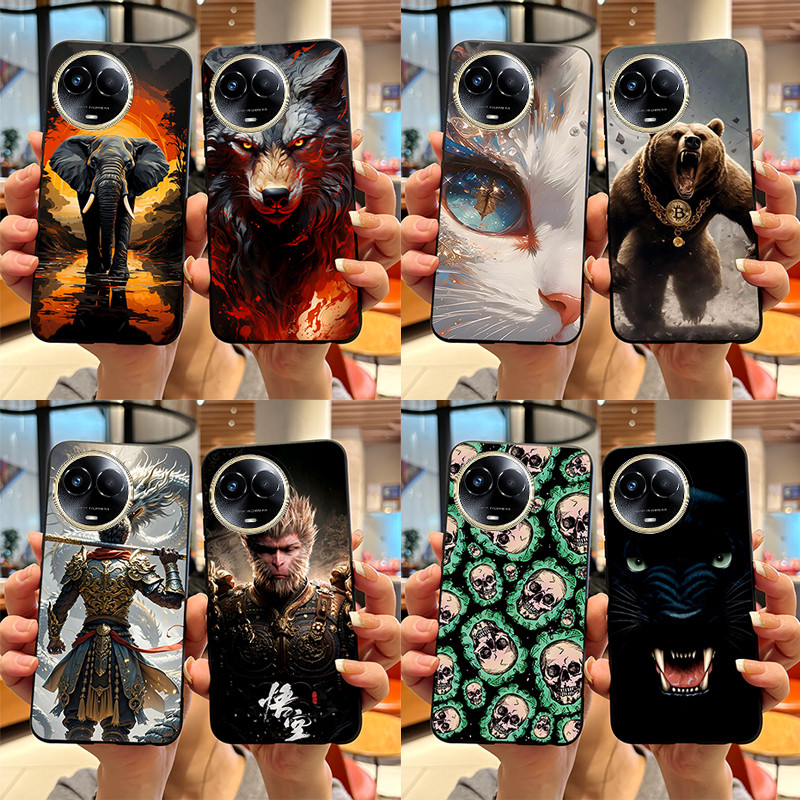 สําหรับrealme 11 5G RMX3780/Realme 11X RMX3785 ฝาครอบหรูหราBlack Myth ...