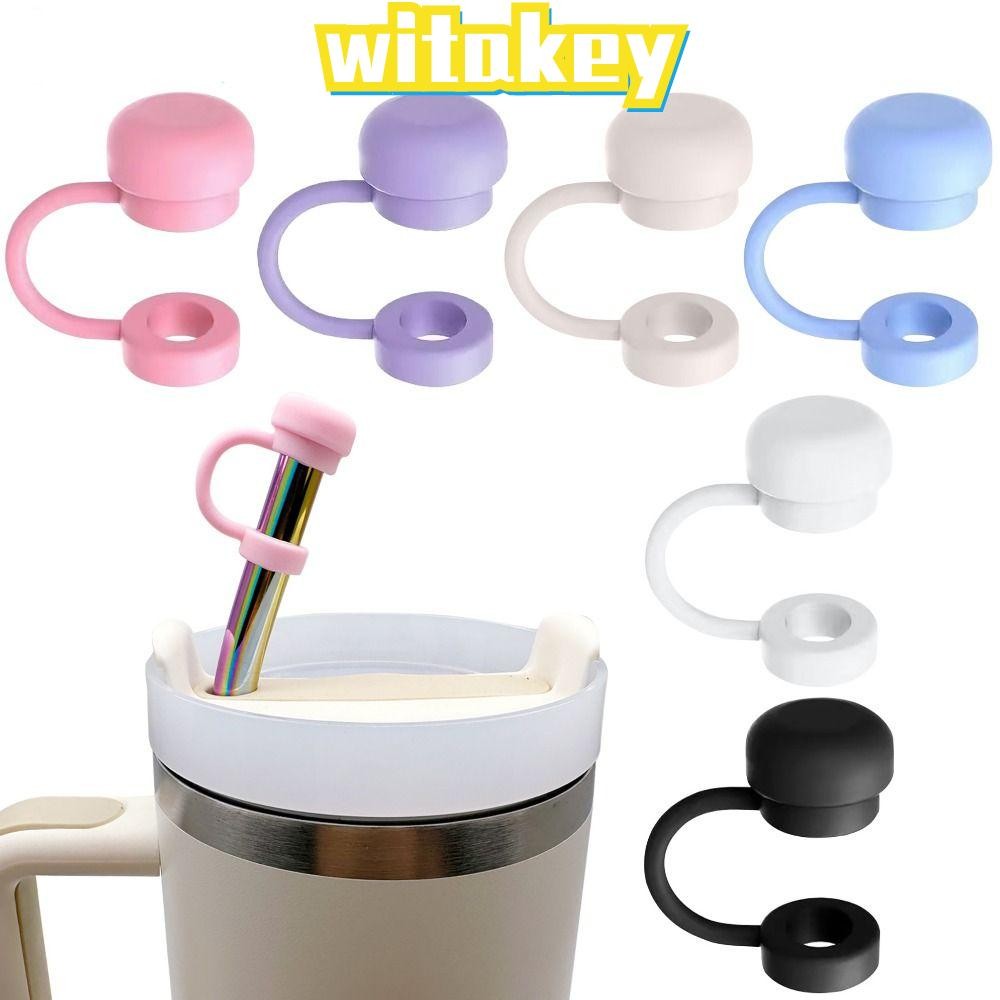 WITAKEY ฝาปิดฟาง, หมวกกันฝุ่นป้องกันฟางเคล็ดลับครอบคลุม, แบบพกพาดีปิดผนึกซิลิคอนฟางเคล็ดลับฝาปิด ...