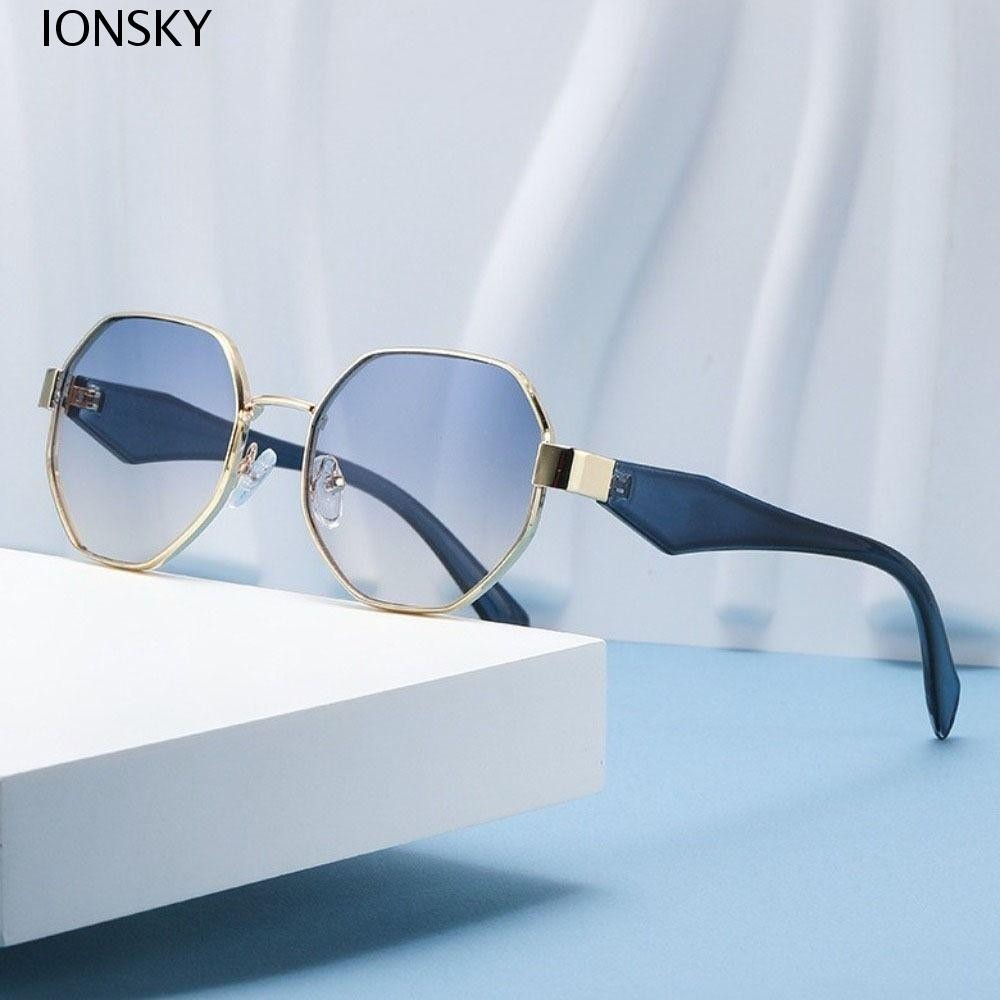 IONSKY แว่นกันแดดรูปหลายเหลี่ยม, แว่นกันแดดผู้หญิงพีซีคลาสสิก, แฟชั่น ...