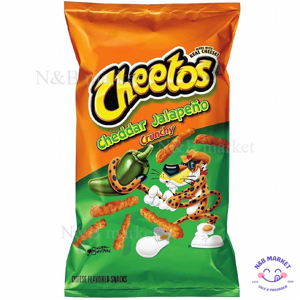 Cheetos Cheddar Jelapeno crunchy snack 226 g ชีโตส นำเข้าจากอเมริกา ...