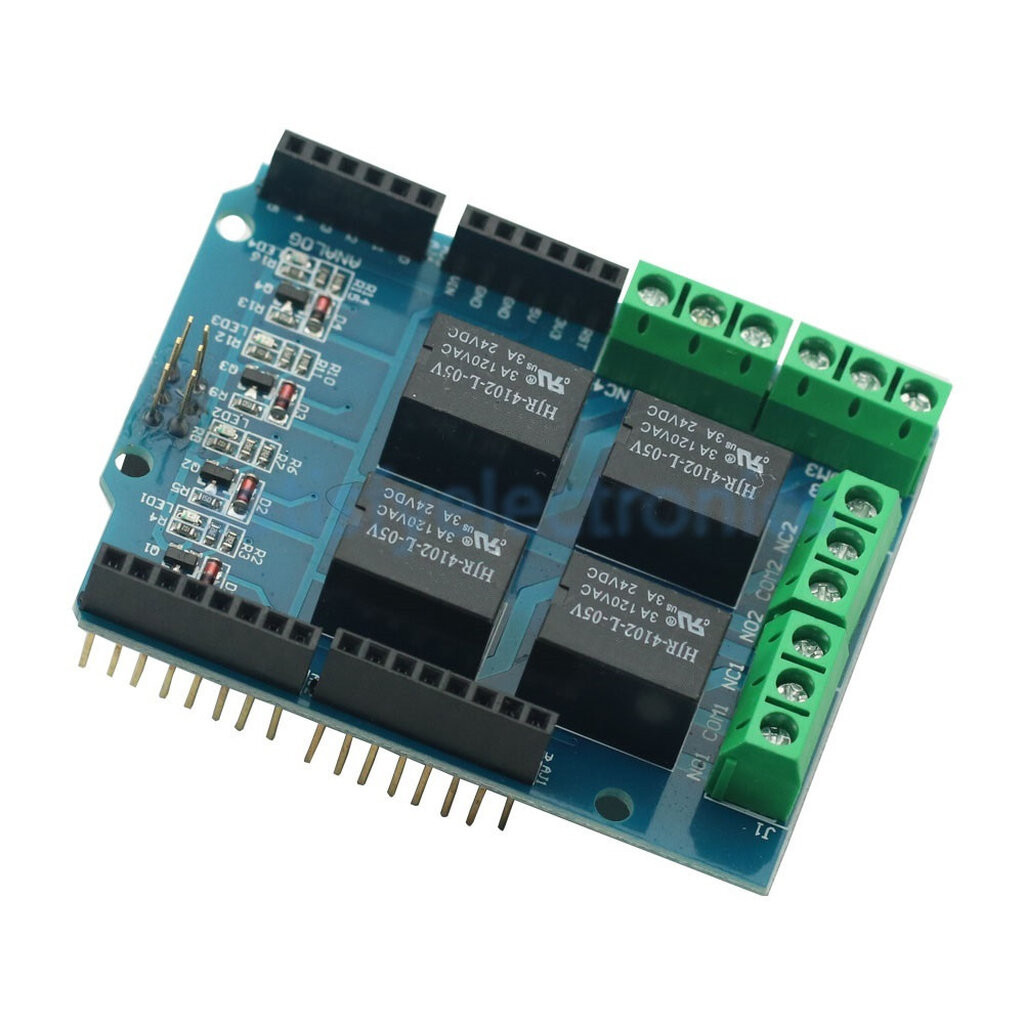 รีเลย์ 4 ช่อง สำหรับบอร์ด Arduino 4 Channel Relay Shield for Arduino | Shopee Thailand