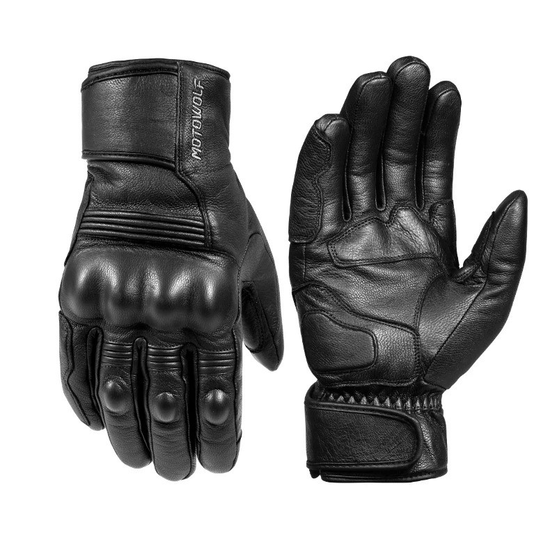 MOTOWOLF Motorcycle Gloves Real Leather Waterproof Windproof Winter ...