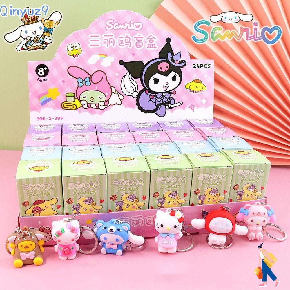 Qinyuz9 24 ชิ้น/กล่อง, Sanrio Capybara กล่อง, Hello Kitty พร้อม Bradde ...