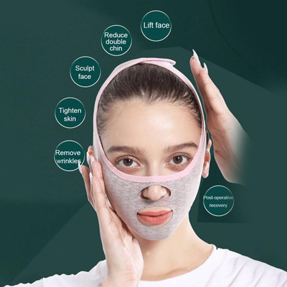 V Line Shaping Mask Face Slim Face Bandage Firming Nasolabial Face Anti ...