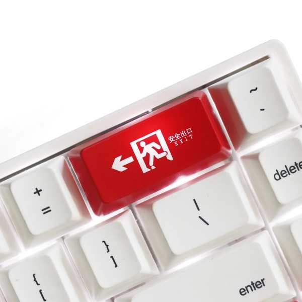 keycap Backspace ทางออกอพยพที่ปลอดภัย ปุ่มกดโปร่งแสงส่วนบุคคล แป้นพิมพ์ ...